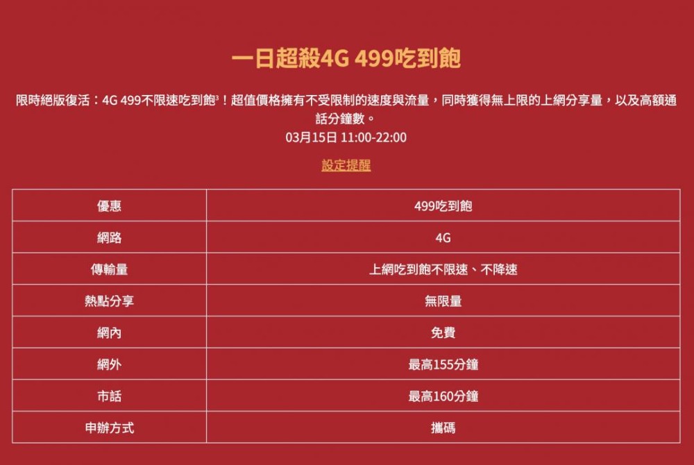 三大電信都能辦！4G 499不限速吃到飽一日限定 - 爆系知識家 | 爆料公社